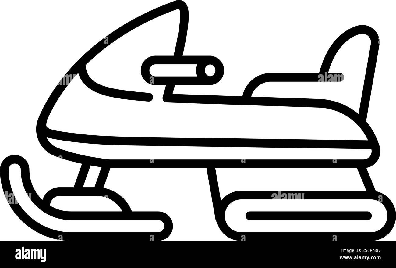 Sport snowmobile icon. Outline sport snowmobile vector icon for web ...