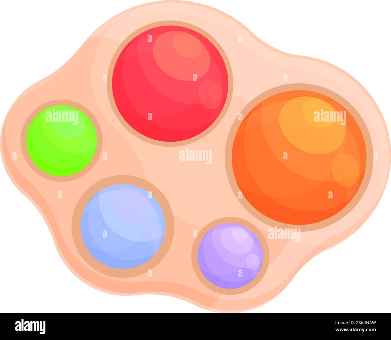 Antistress toy icon cartoon vector. Fidget popit. Stress sensory ...