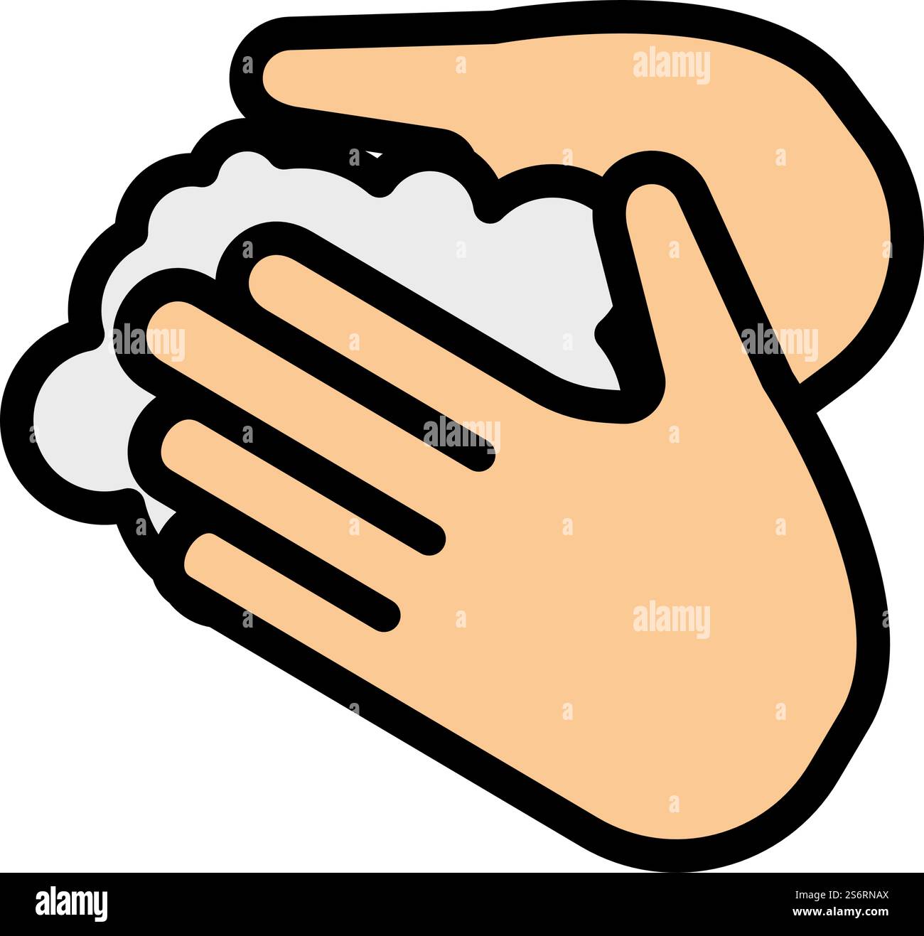 Hand Washing Icon. Editable Bold Outline With Color Fill Design. Vector ...