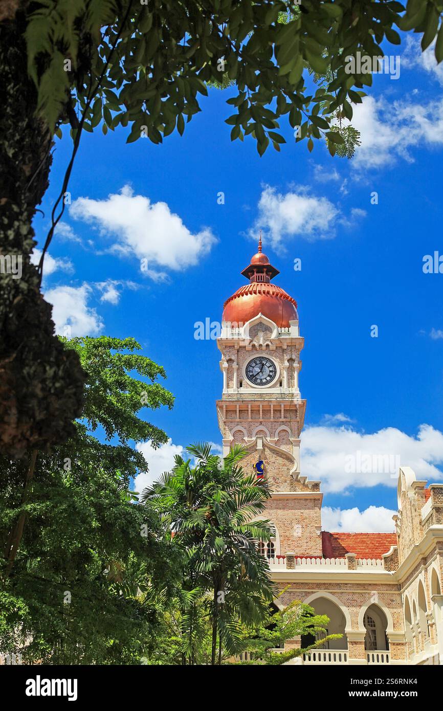 The clock tower of the Sultan Abdul Samad Building at Dataran Merdeka ...
