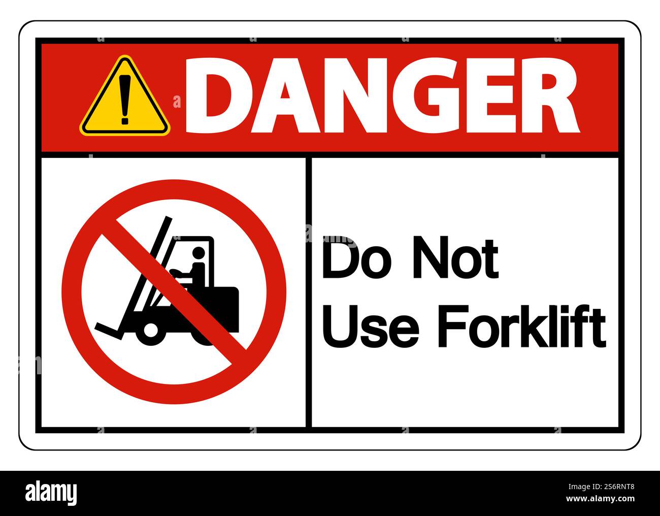 Danger Do Not Use Forklift Sign On White Background Stock Vector Image ...