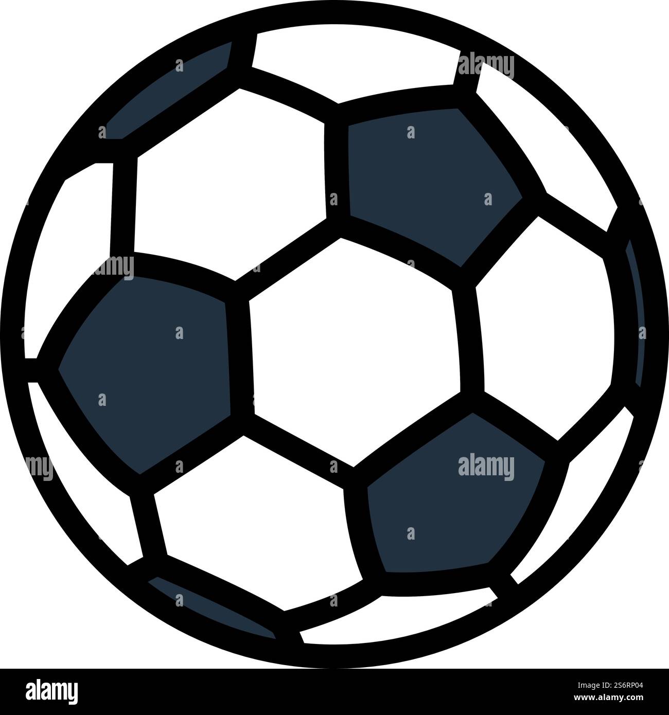 Icon Of Football Ball. Editable Bold Outline With Color Fill Design ...
