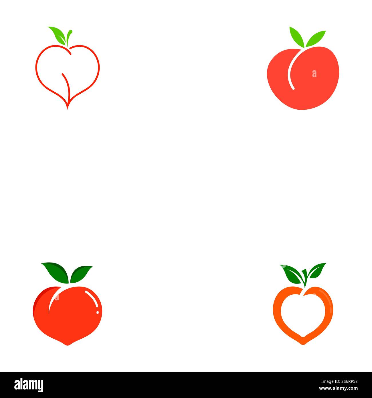 Peach logo Stock Vector Images - Alamy