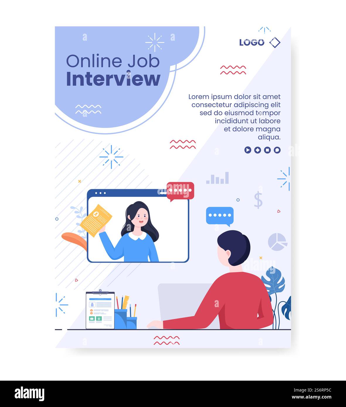 Job Interview Meeting and Candidate of Employment or Hiring Poster ...