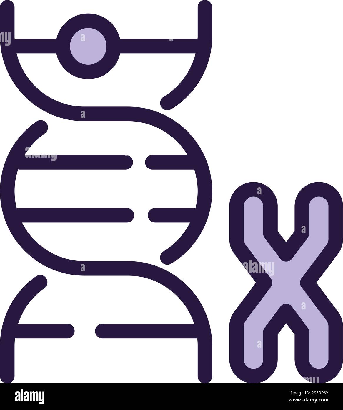 X dna gene icon outline vector. Lab mutation. Genome rna. X dna gene ...