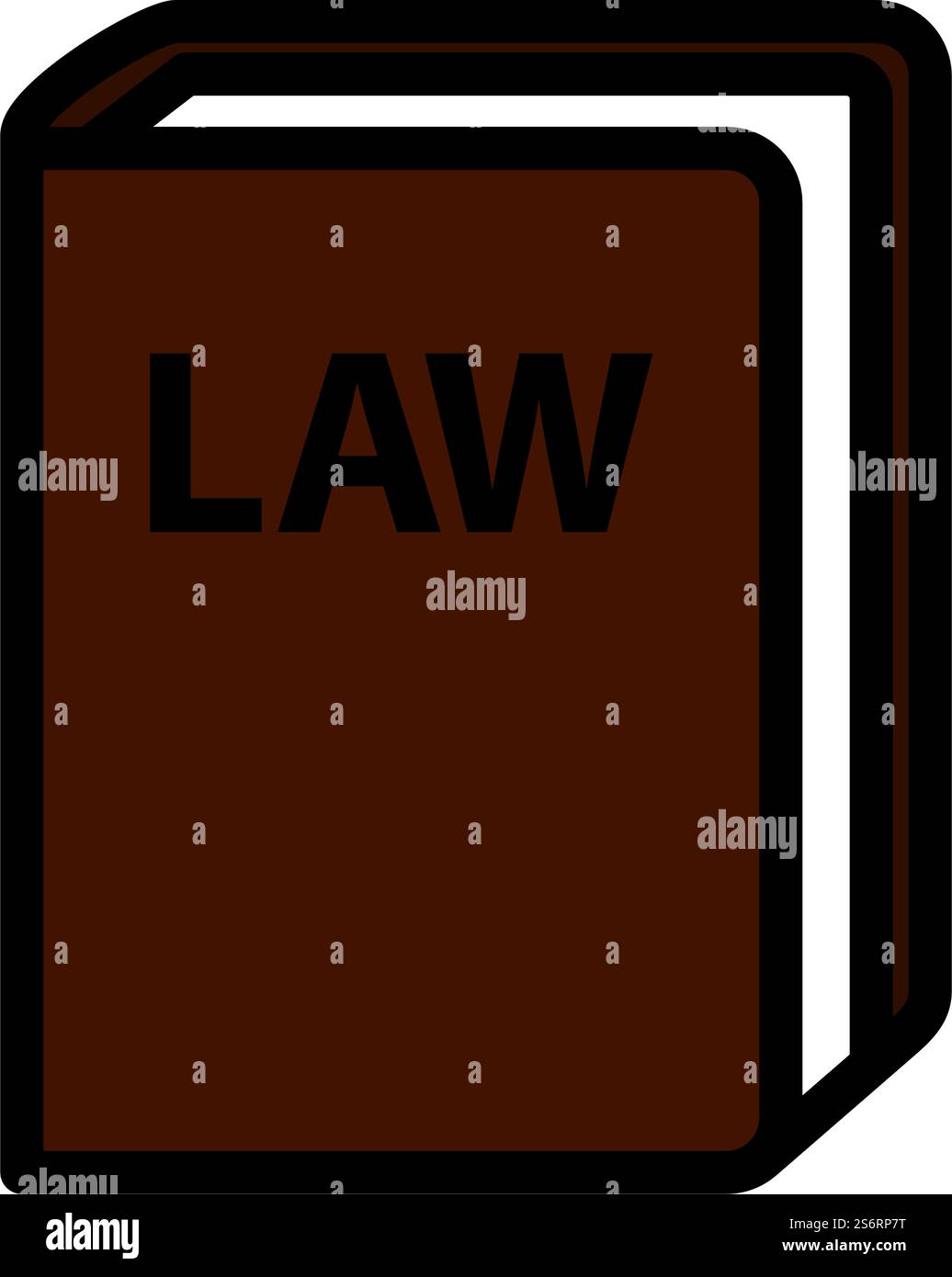 Law Book Icon. Editable Bold Outline With Color Fill Design. Vector ...