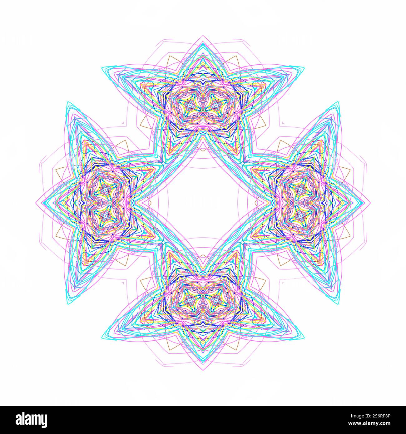 Abstract color pattern shape on white background Stock Photo - Alamy