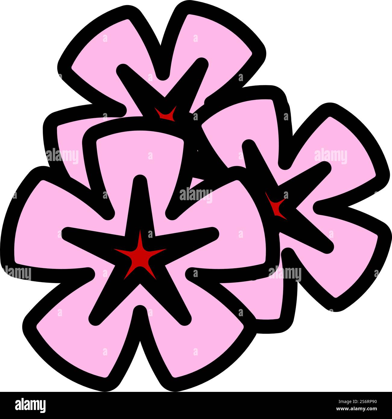 Frangipani Flower Icon. Editable Bold Outline With Color Fill Design ...