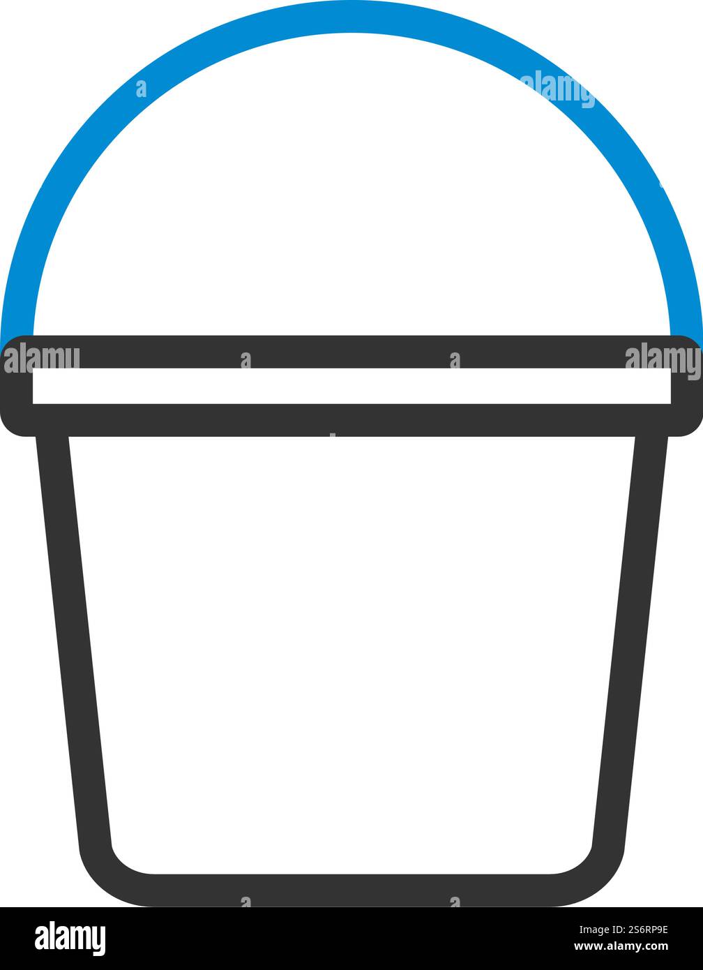 Bucket Icon. Editable Bold Outline With Color Fill Design. Vector ...