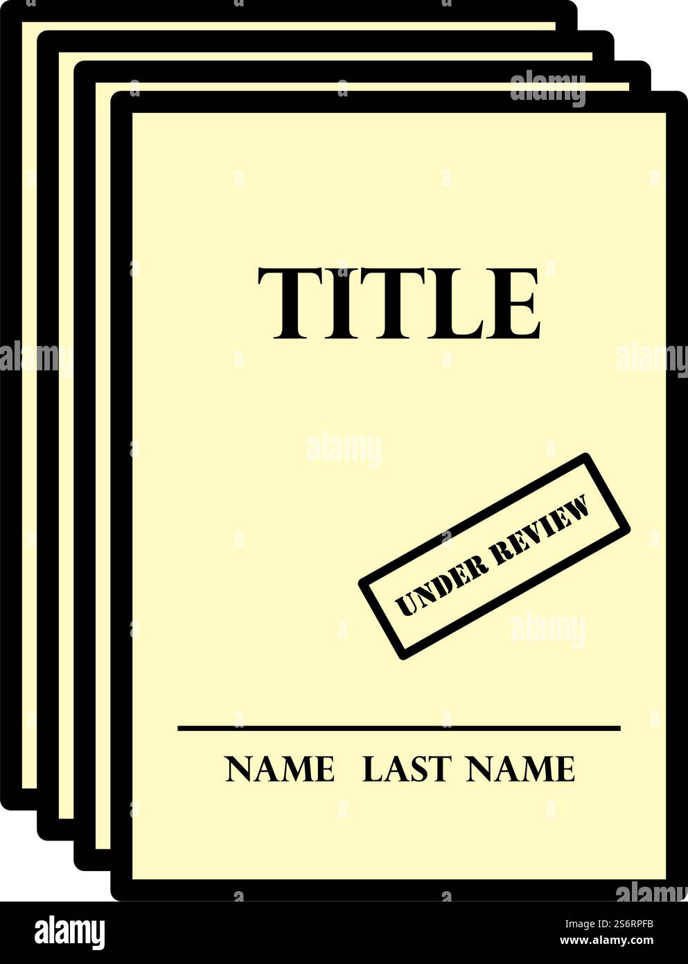 Manuscript Under Review Icon. Editable Bold Outline With Color Fill ...