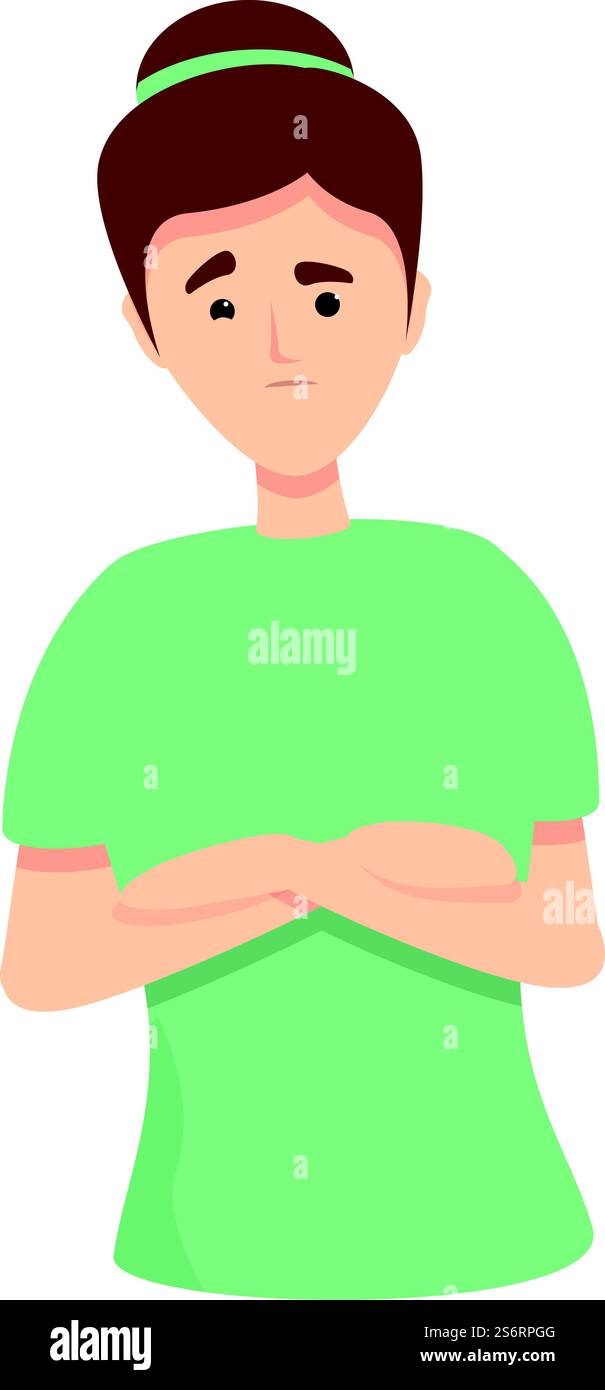 Complexity woman icon cartoon vector. Uncertainty question. Confused ...