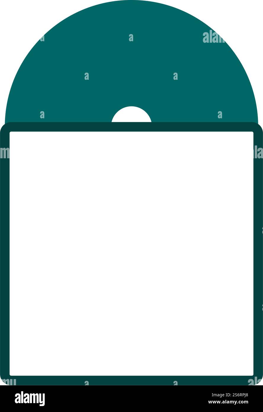 Vinyl Record In Envelope Icon. Editable Bold Outline With Color Fill ...