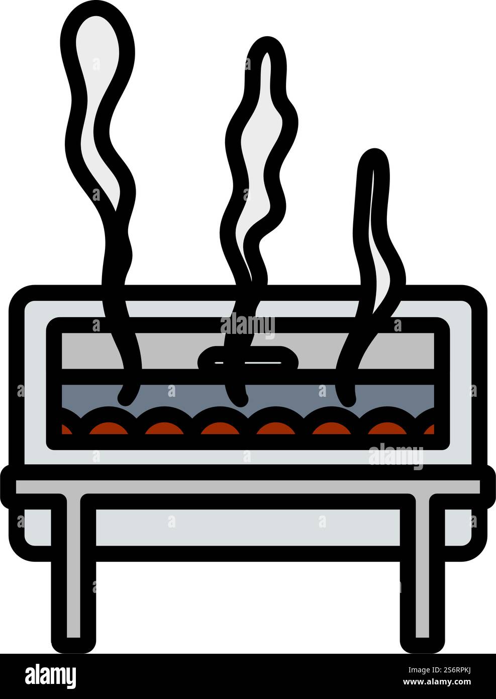 Chafing Dish Icon. Editable Bold Outline With Color Fill Design. Vector ...