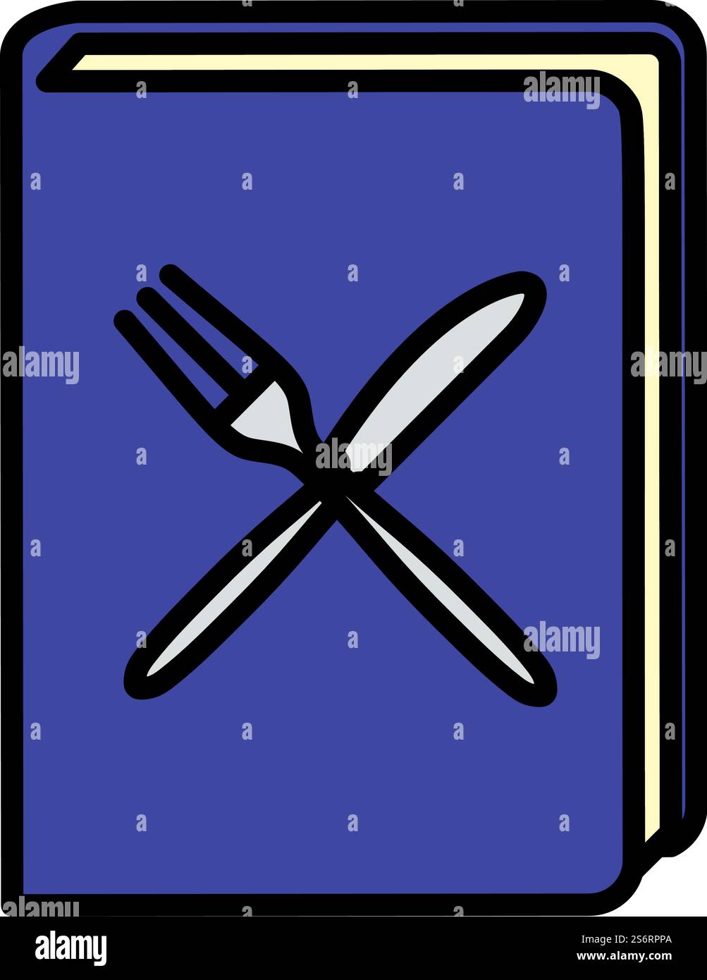 Menu Book Icon. Editable Bold Outline With Color Fill Design. Vector ...