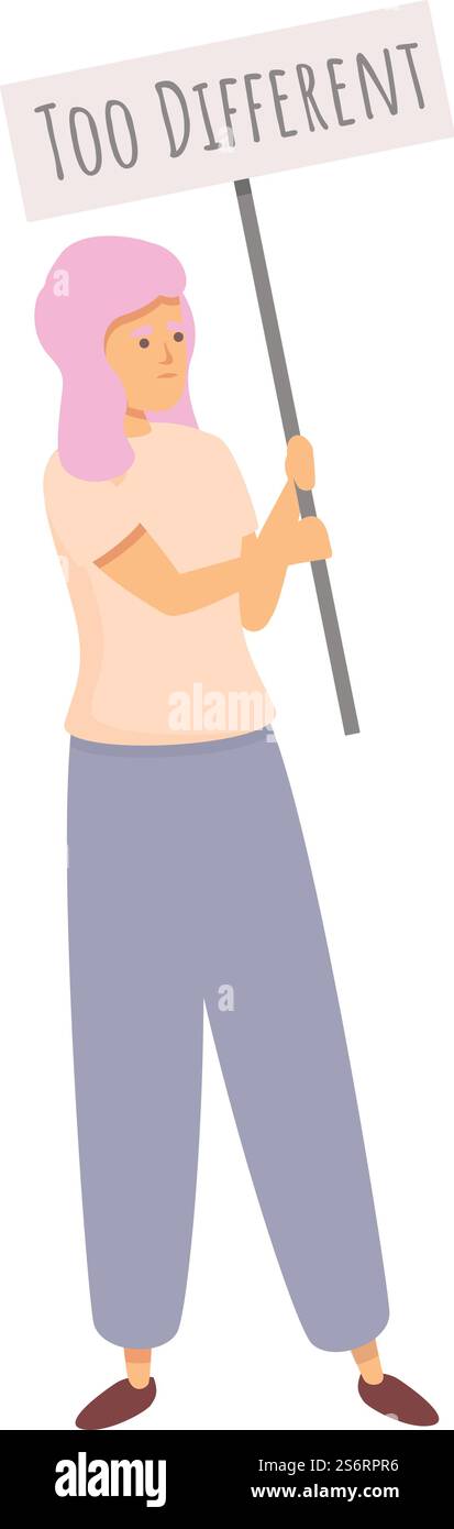 Discrimination protest icon cartoon vector. People equality. Human ...