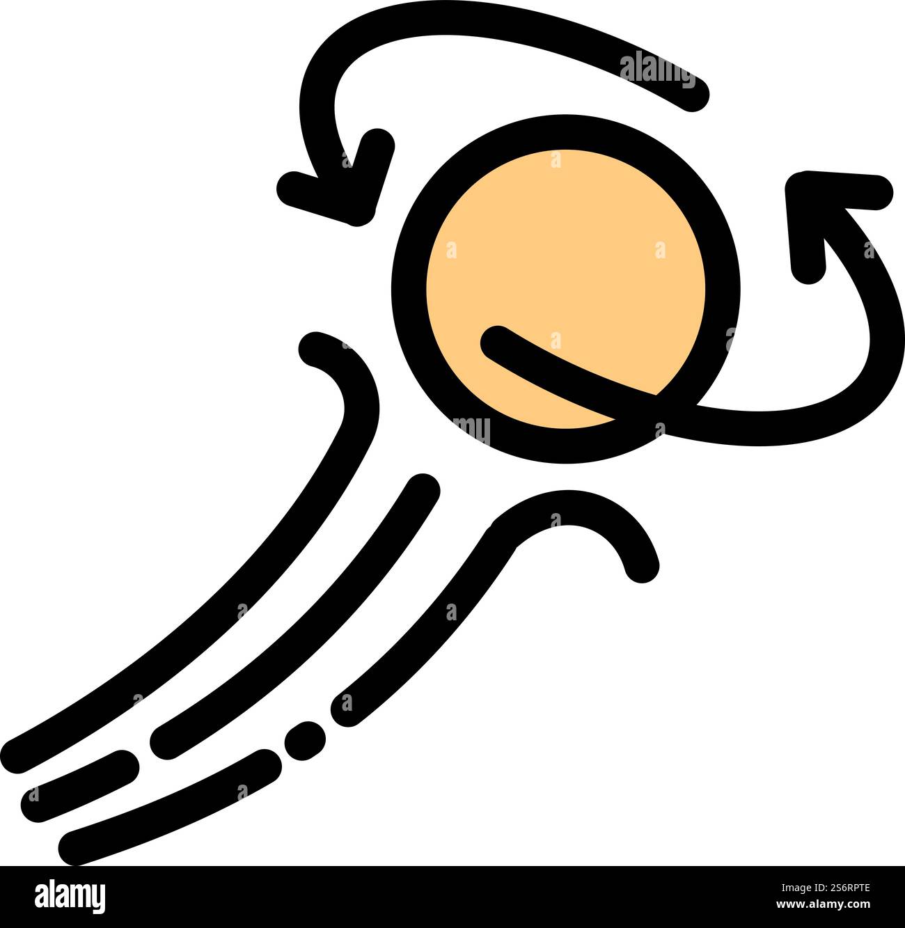 Ping pong spin icon outline vector. Table tennis. Racket play. Ping ...