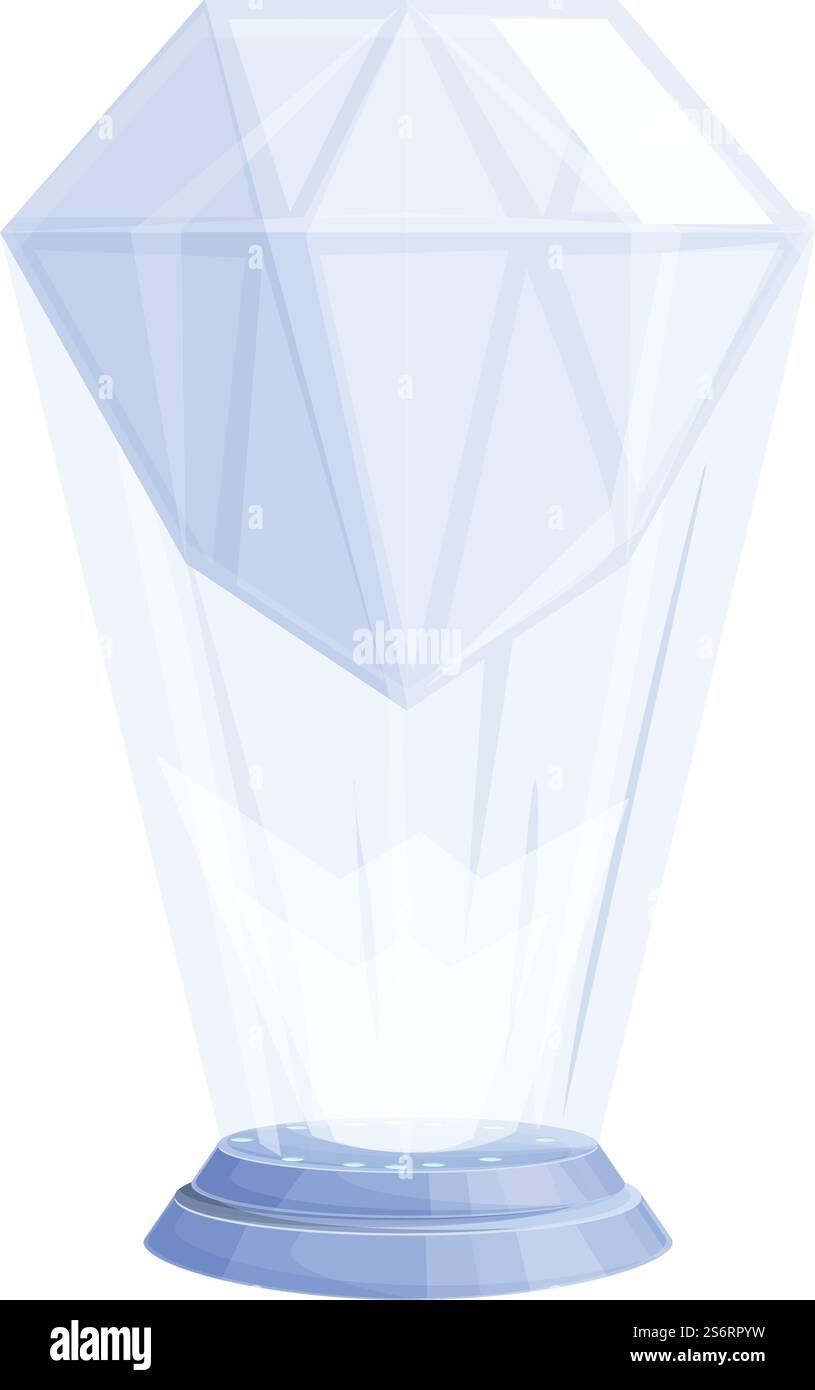 Diamond hologram icon cartoon vector. Holographic crystal. Gem shape ...