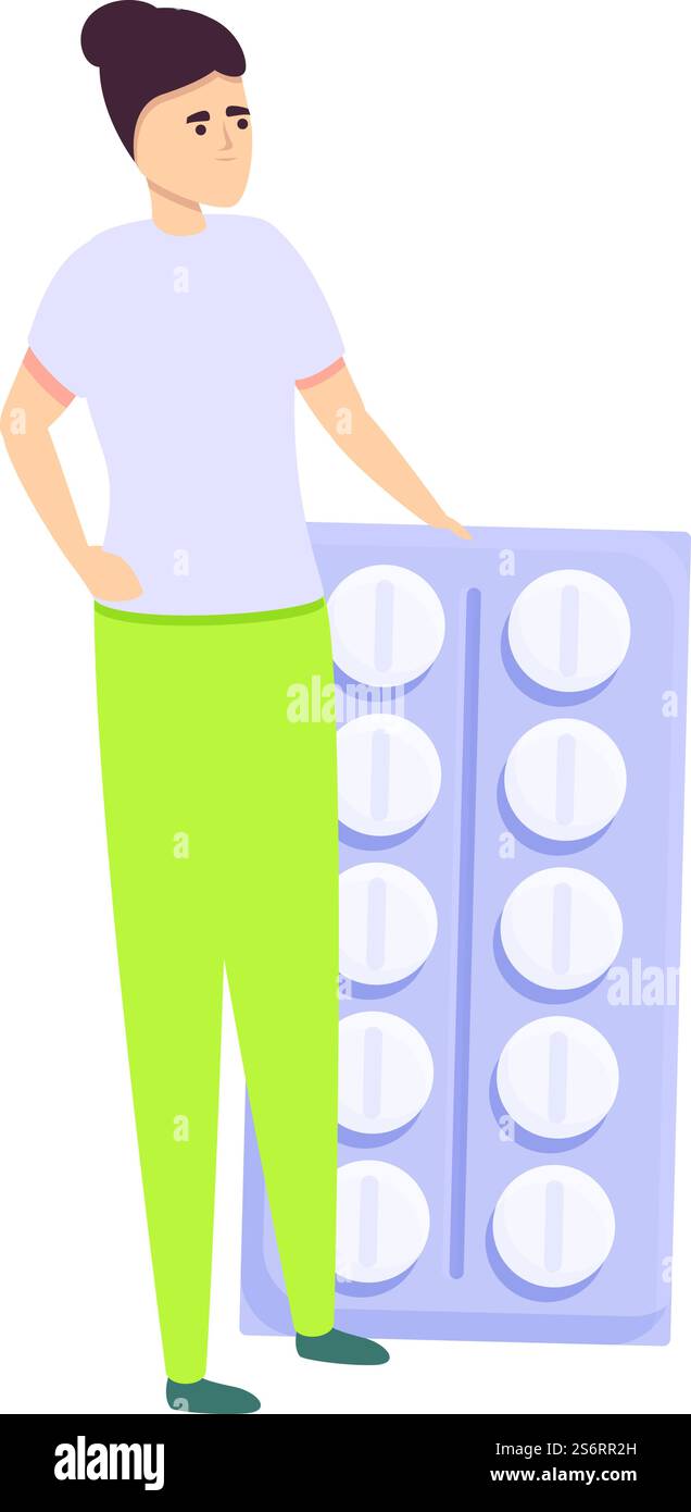 Antidepressant pills icon cartoon vector. Drug tablet. Medication dose ...