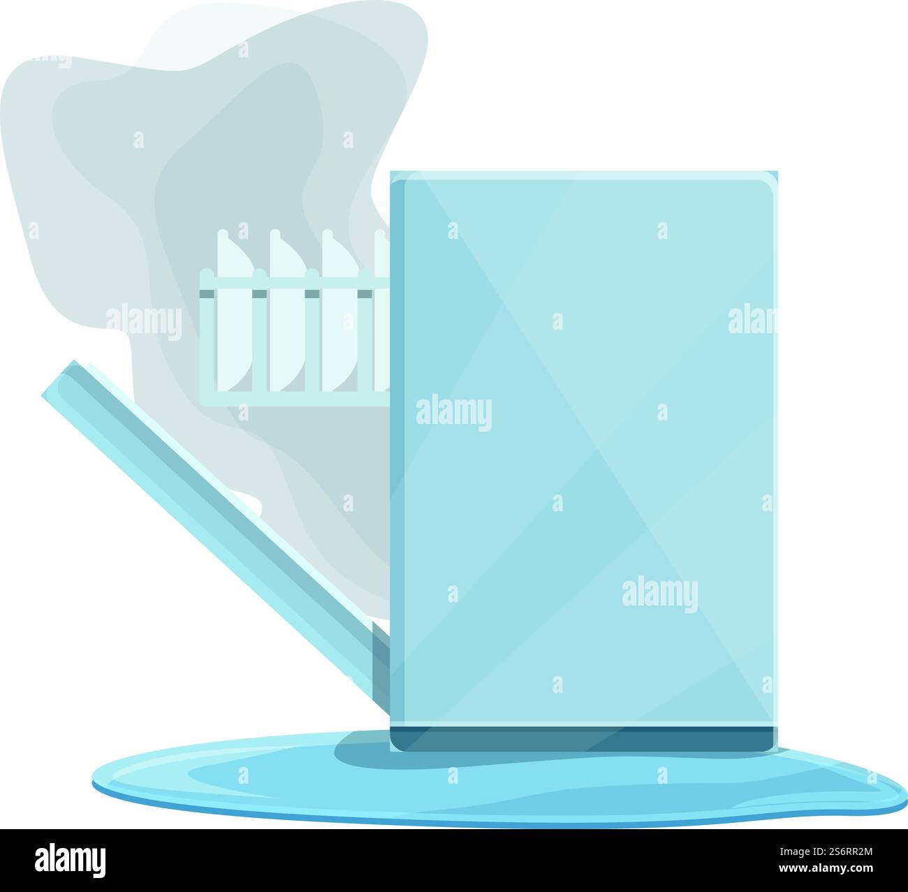 Dishwasher trouble icon cartoon vector. Dish machine. Broken dishware ...