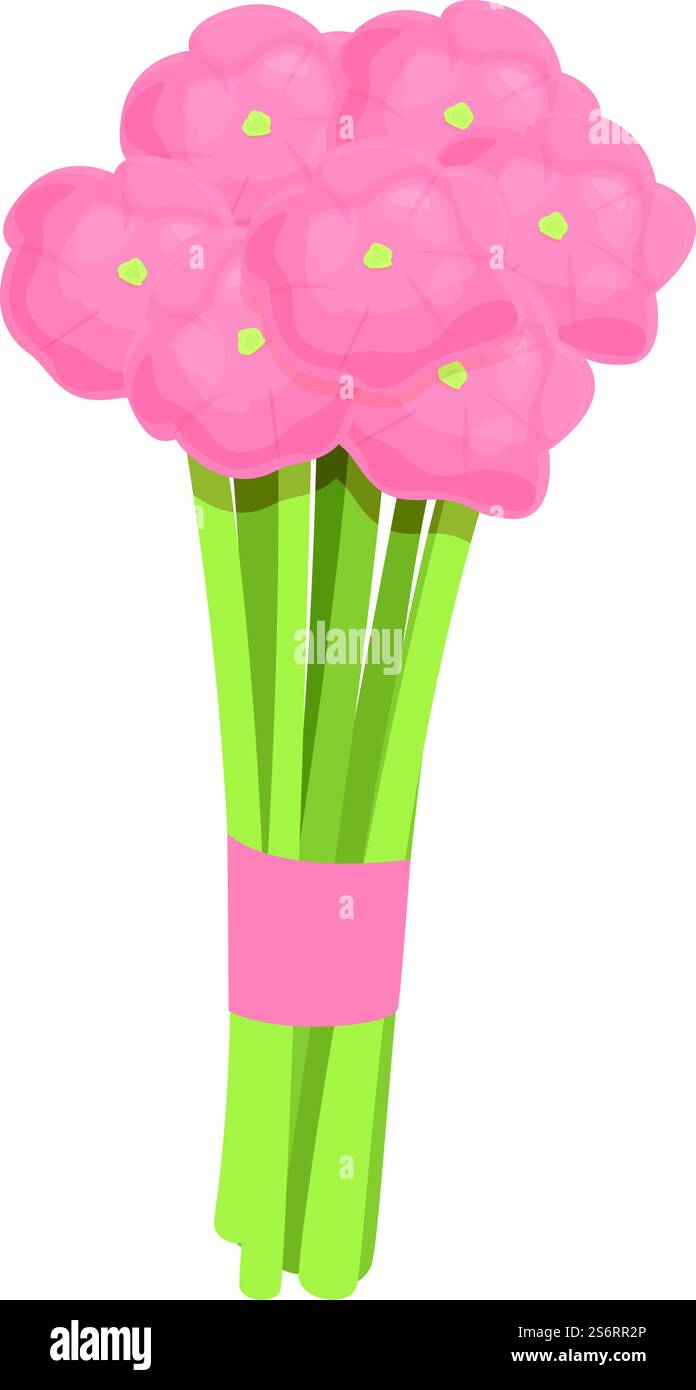 Decorative bouquet icon cartoon vector. Flower vase. Floral gift ...