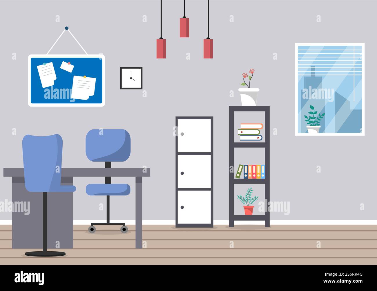 Police Station Department Building with Investigation Bureau Room ...