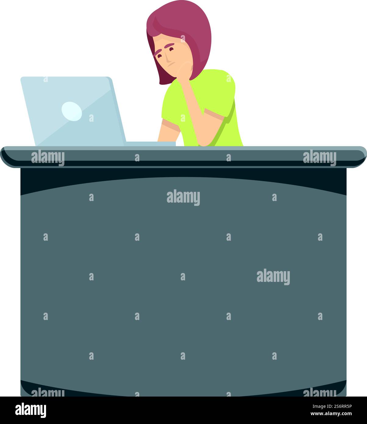 Office overwork icon cartoon vector. Tired worker. Stress work. Office ...