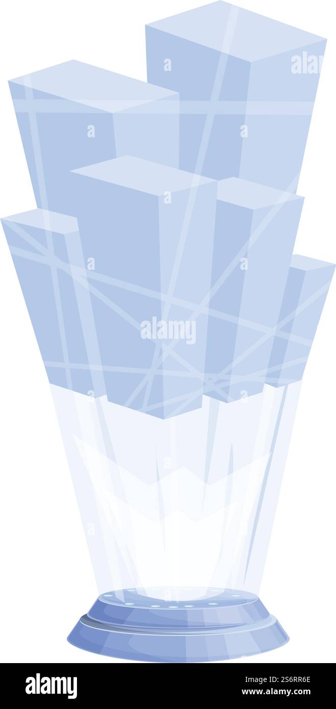 Hologram projection icon cartoon vector. Digital future. Artificial ...