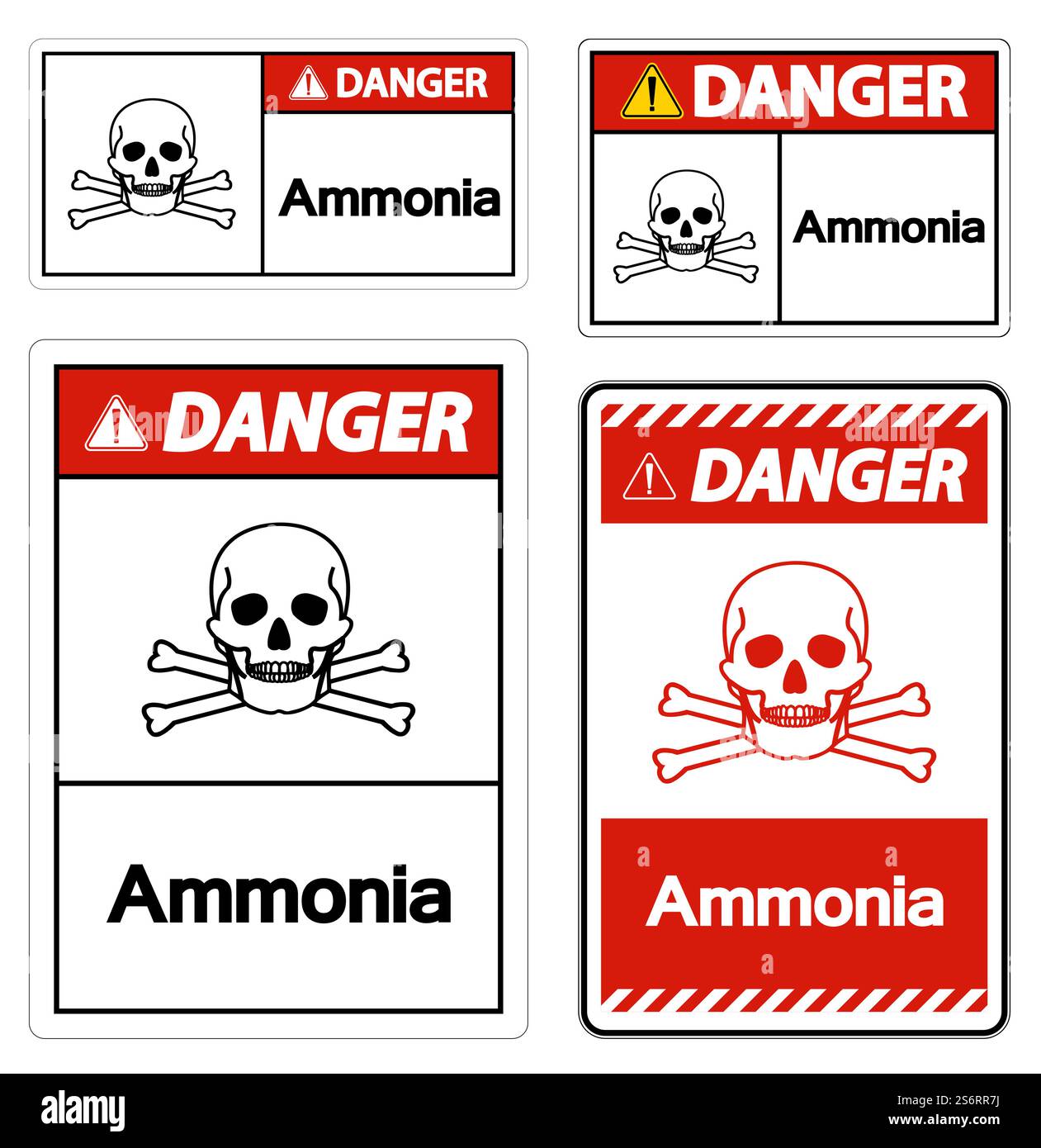 Danger Ammonia Symbol Sign On White Background Stock Vector Image & Art ...