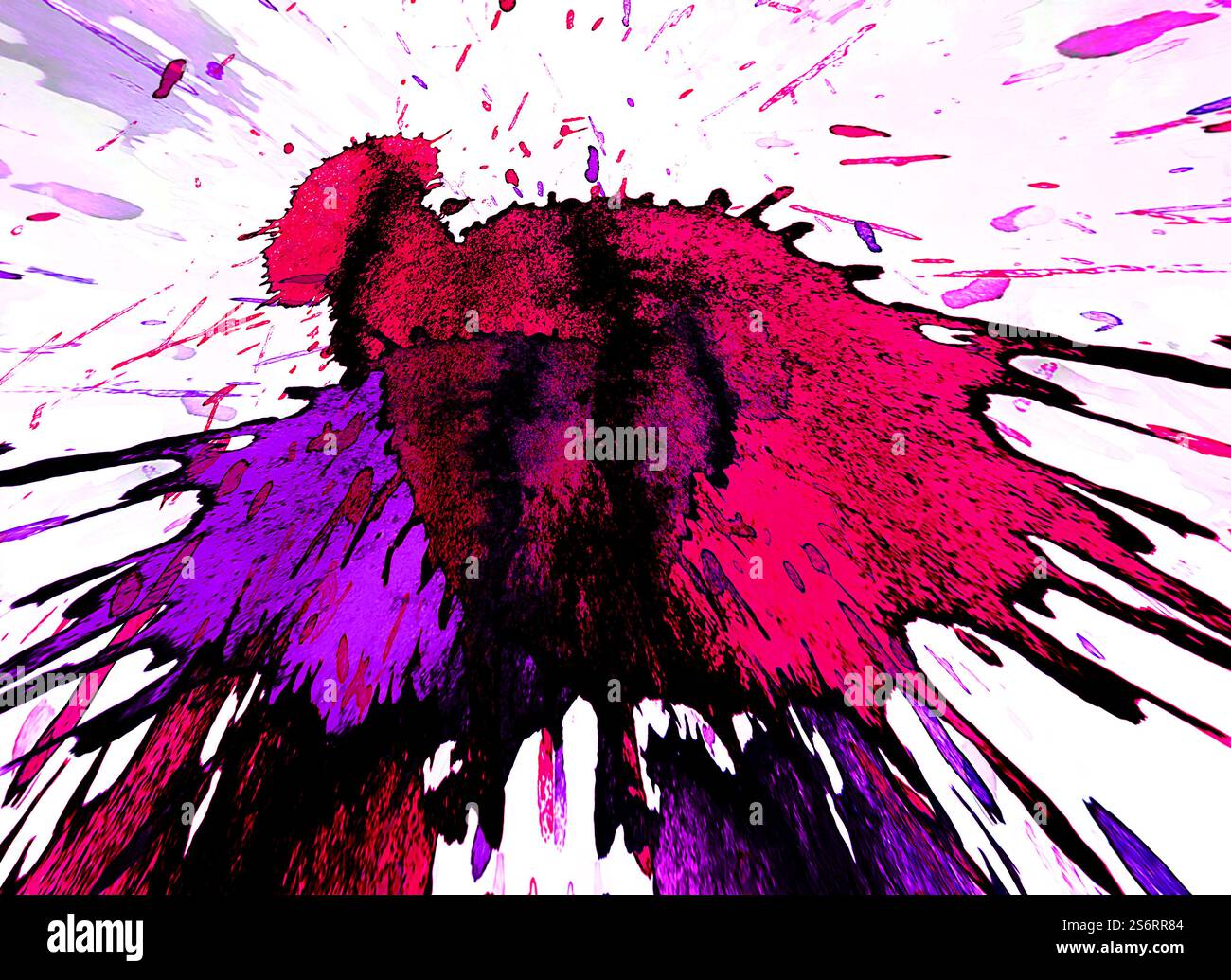 White background with a big bright color blot Stock Photo - Alamy