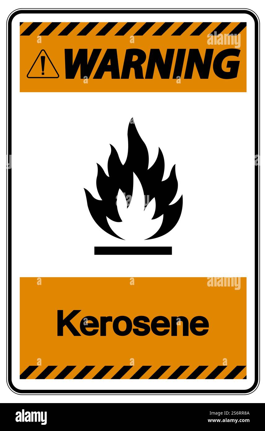 Warning Kerosene Symbol Sign On White Background Stock Vector Image ...