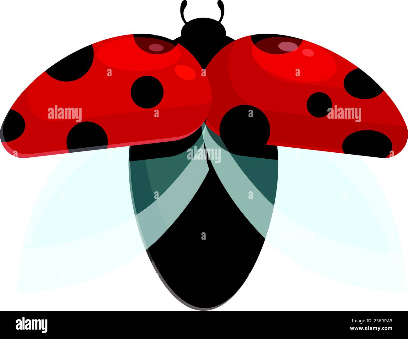 Flying ladybird icon cartoon vector. Ladybug beetle. Spring bug. Flying ...