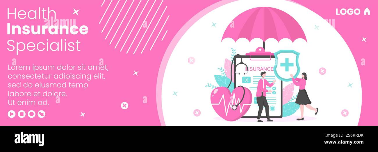 Health Care Cover Template Flat Design Illustration Editable of Square ...