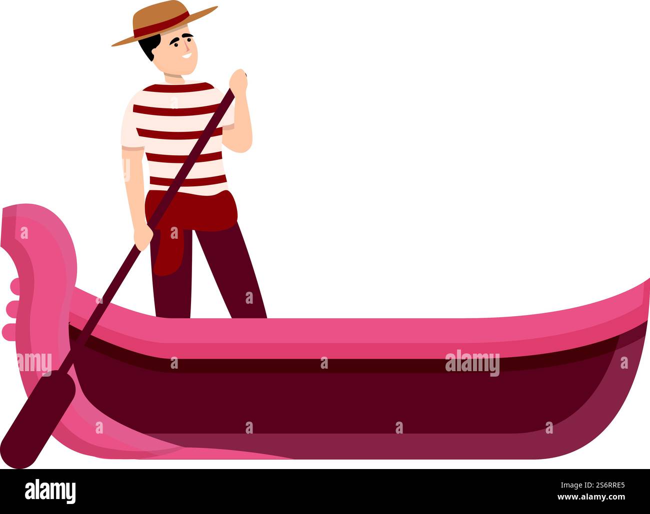 Gondola icon cartoon vector. Venice gondolier. Italian boat. Gondola ...
