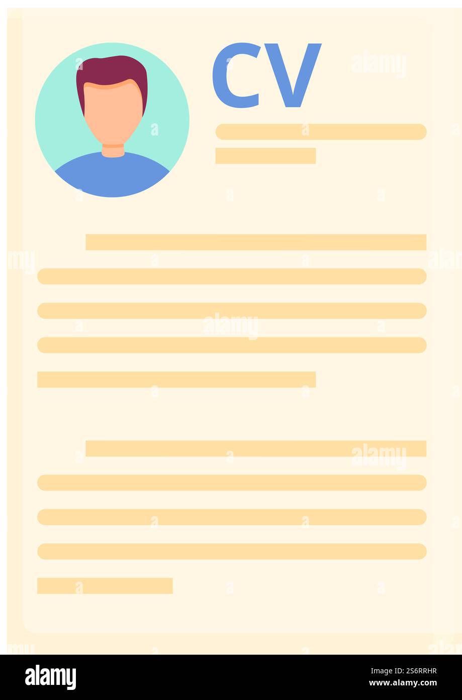 Cv paper icon cartoon vector. Job candidate. Person search. Cv paper ...