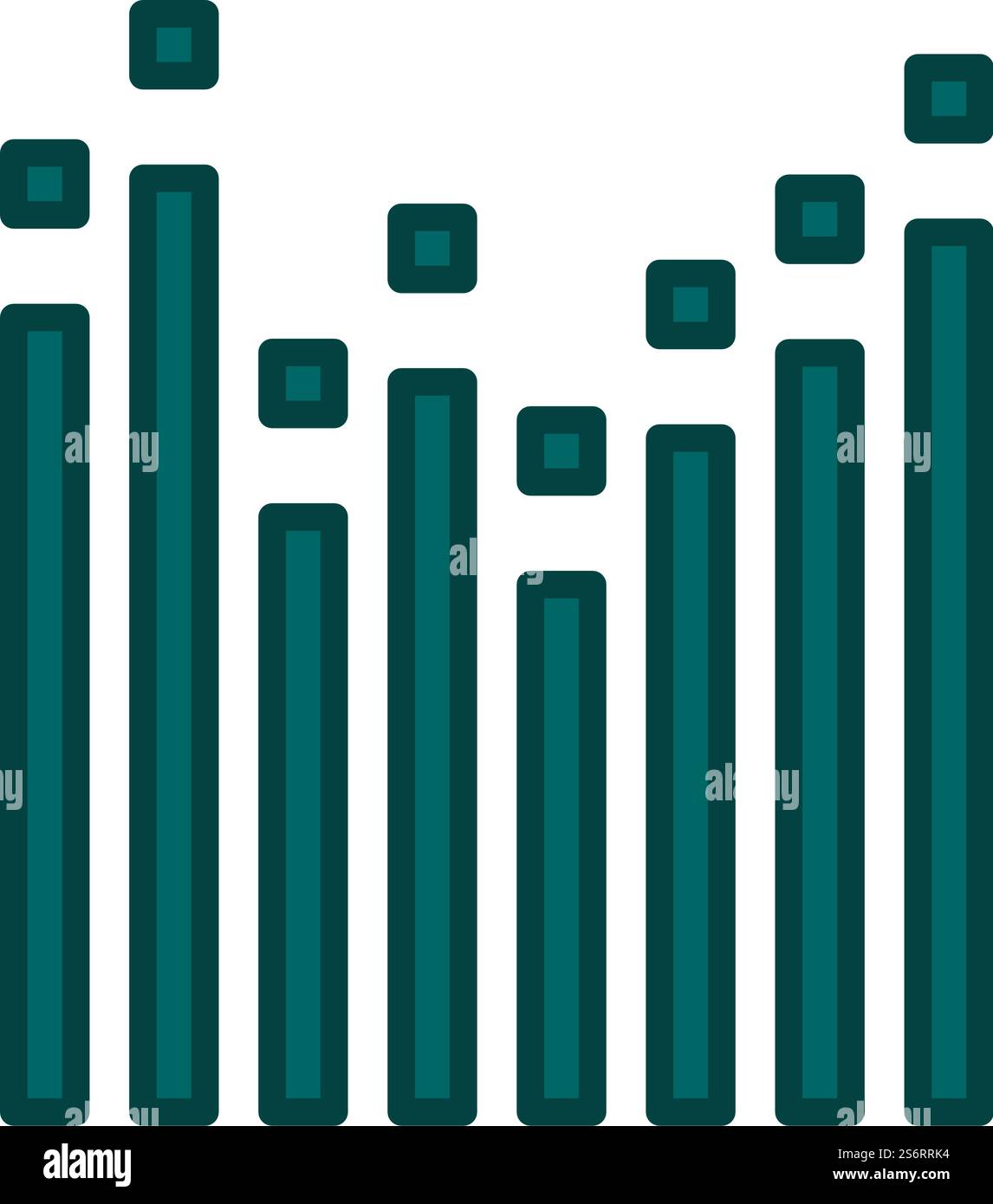 Graphic Equalizer Icon. Editable Bold Outline With Color Fill Design ...