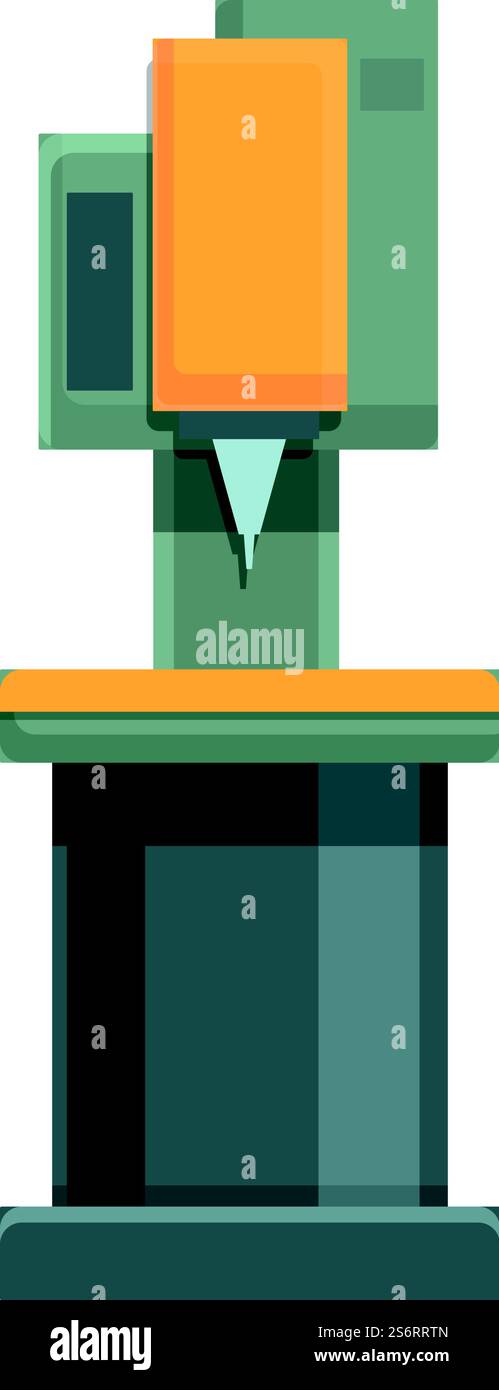 Cnc machine icon cartoon vector. Factory equipment. Industry tool. Cnc ...