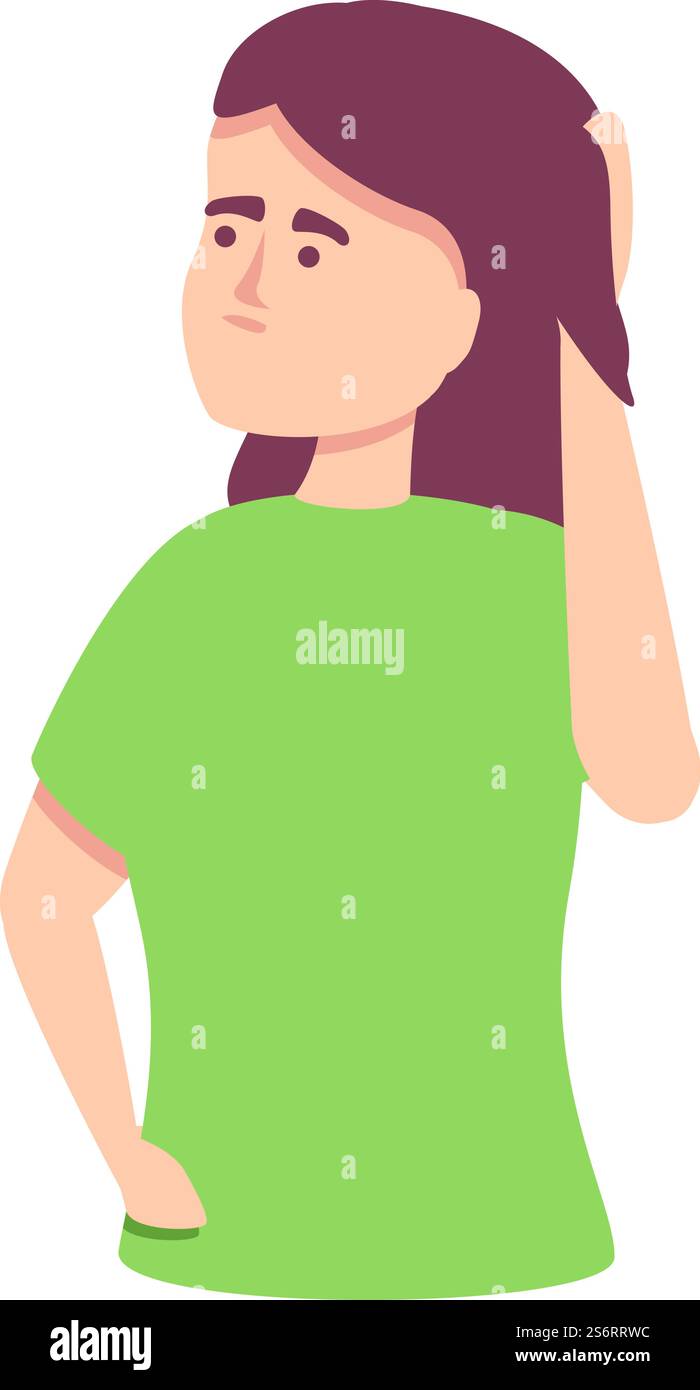 Forget memory icon cartoon vector. Woman dementia. Loss memory. Forget ...