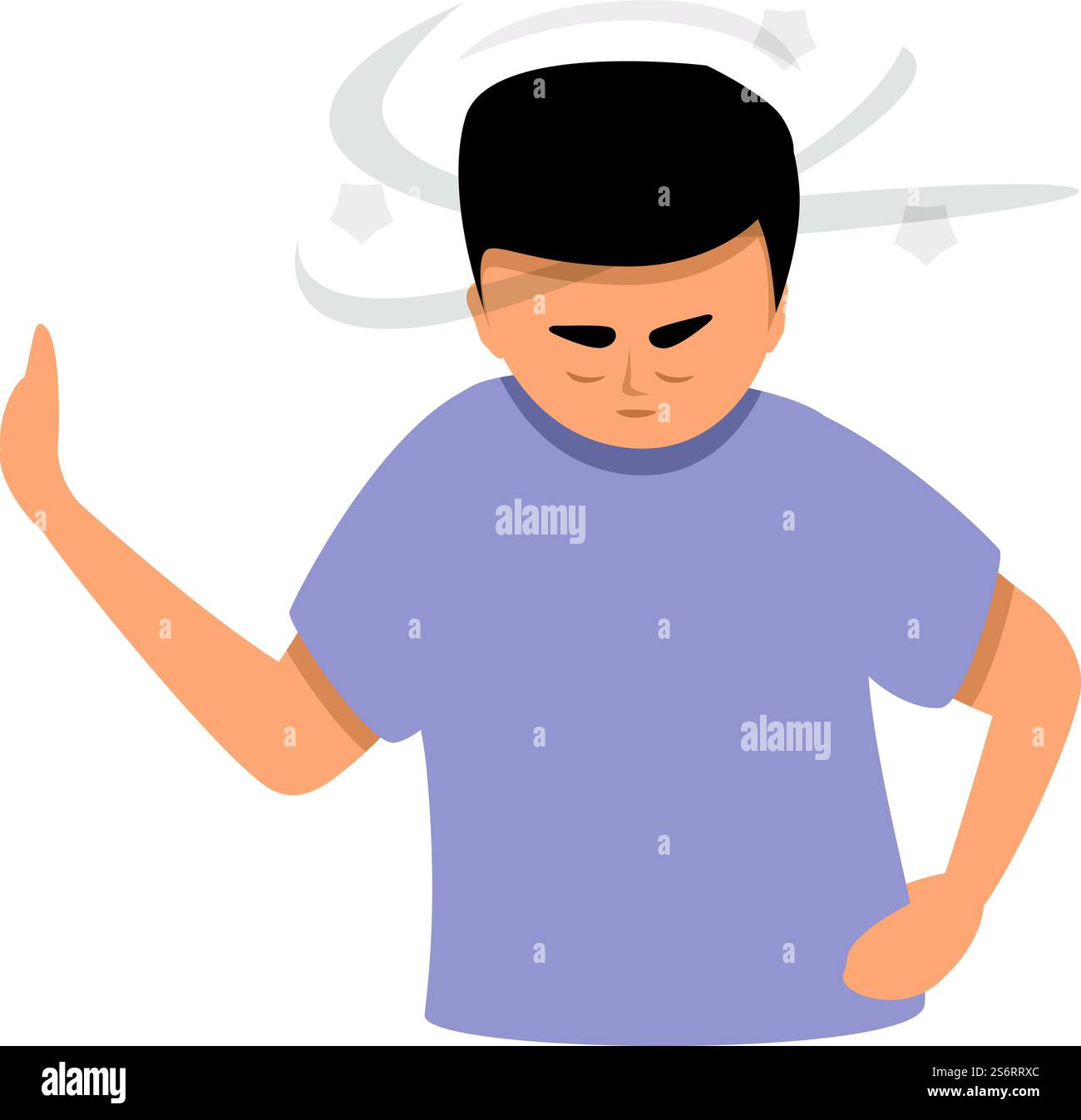 Head pain icon cartoon vector. Brain dizziness. Dizzy migraine. Head ...