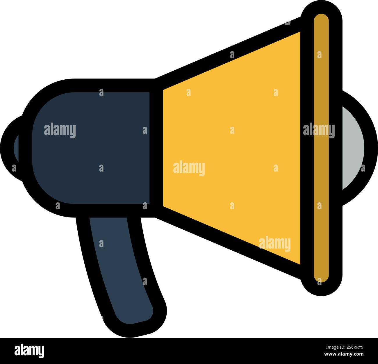 Promotion Megaphone Icon. Editable Bold Outline With Color Fill Design ...