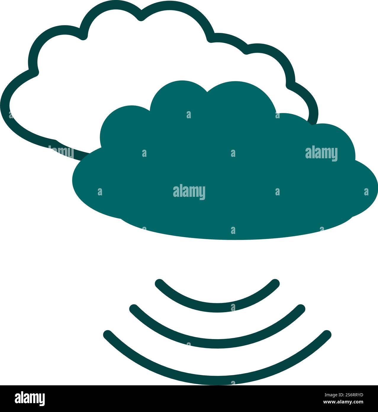 Music Cloud Icon. Editable Bold Outline With Color Fill Design. Vector ...