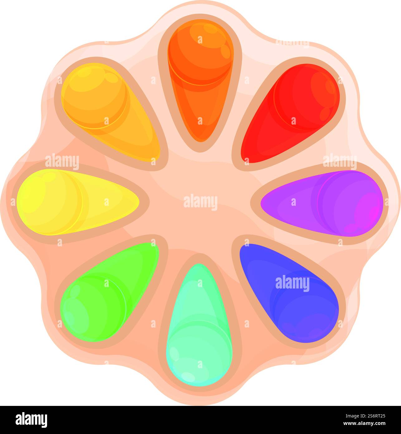 Flower popit toy icon cartoon vector. Fidget sensory. Antistress push ...