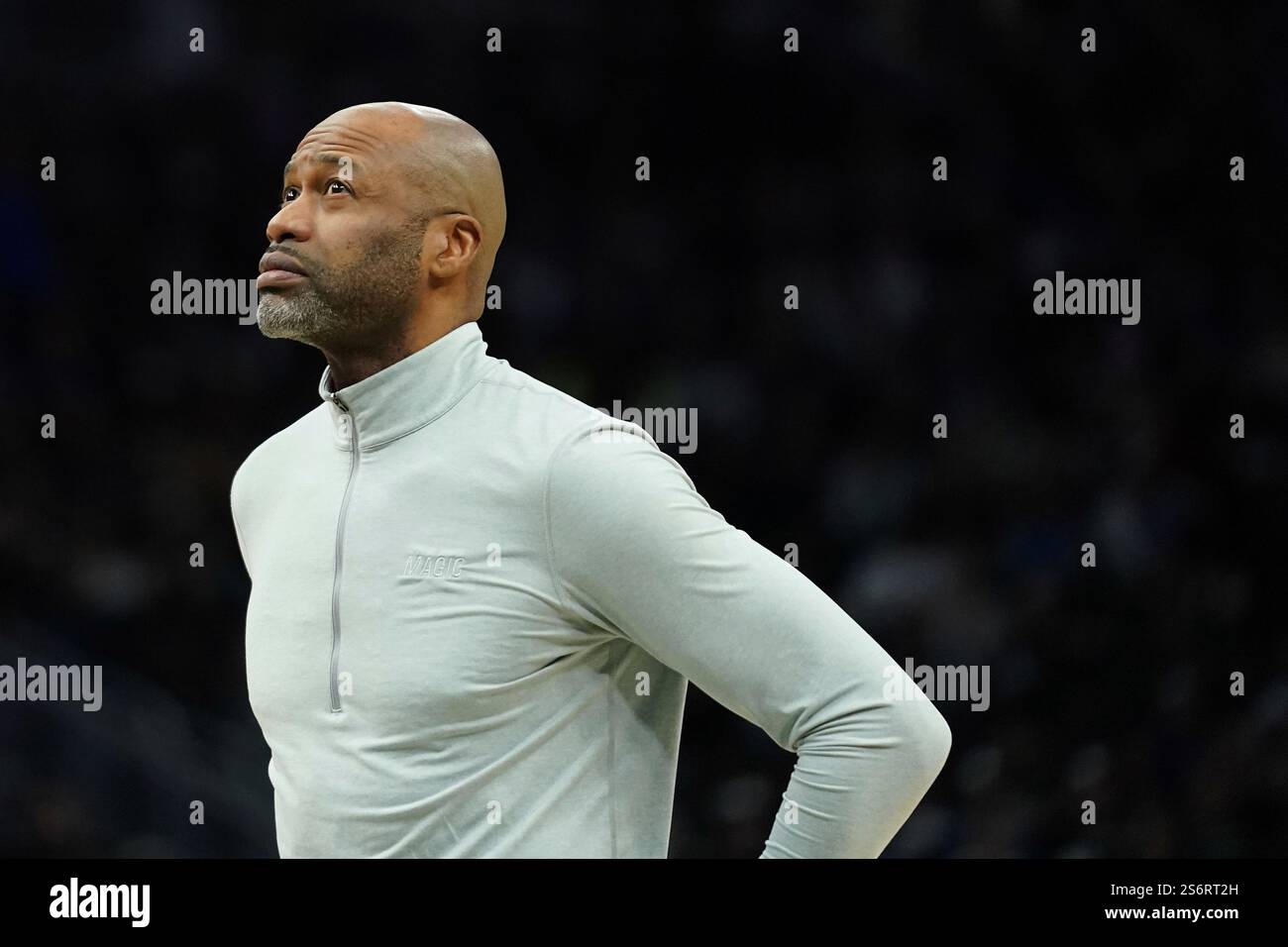 Orlando Magic head coach Jamahl Mosley during the second half of an NBA ...