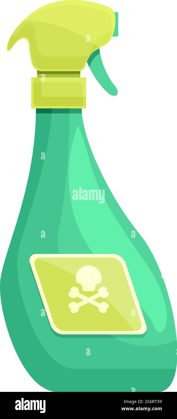 Chemical spray icon cartoon vector. Cleaner bottle. Antibacterial clean ...