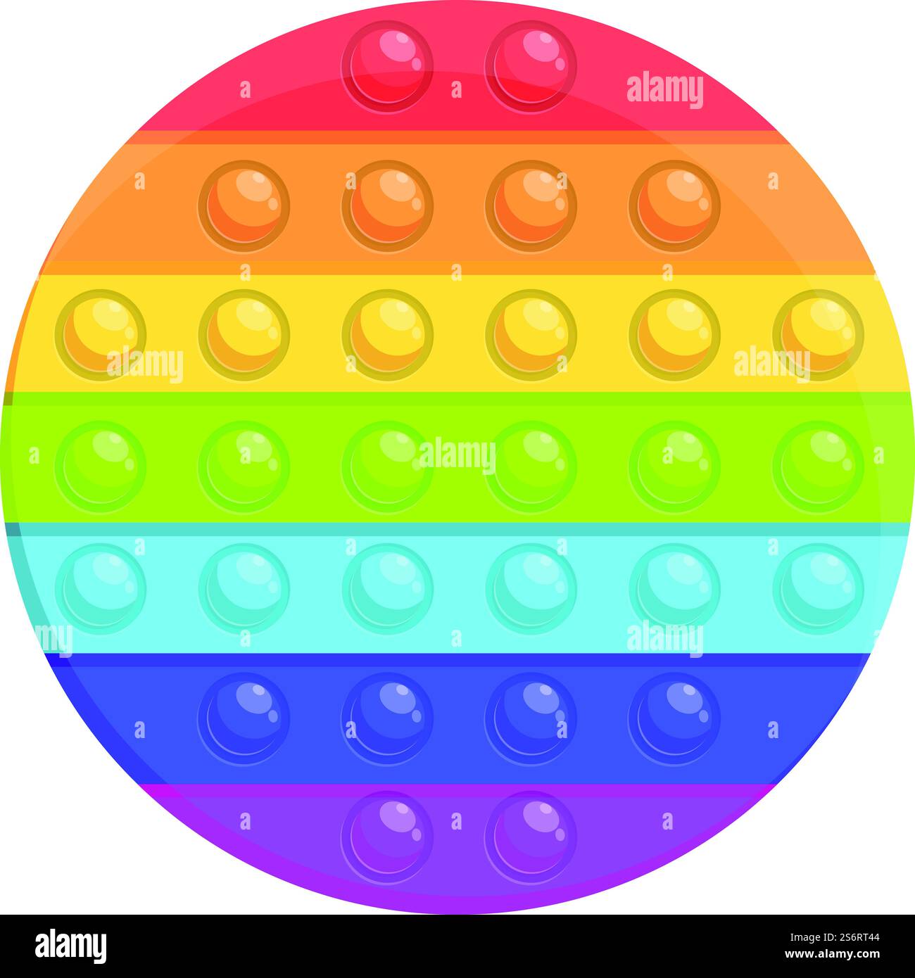 Circle push toy icon cartoon vector. Fidget popit. Bubble trendy ...