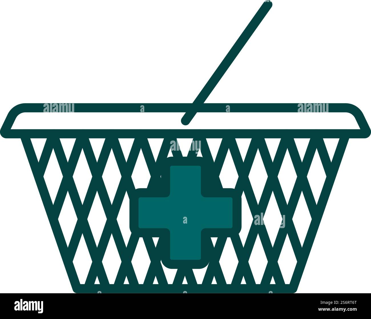 Pharmacy Shopping Cart Icon. Editable Bold Outline With Color Fill ...