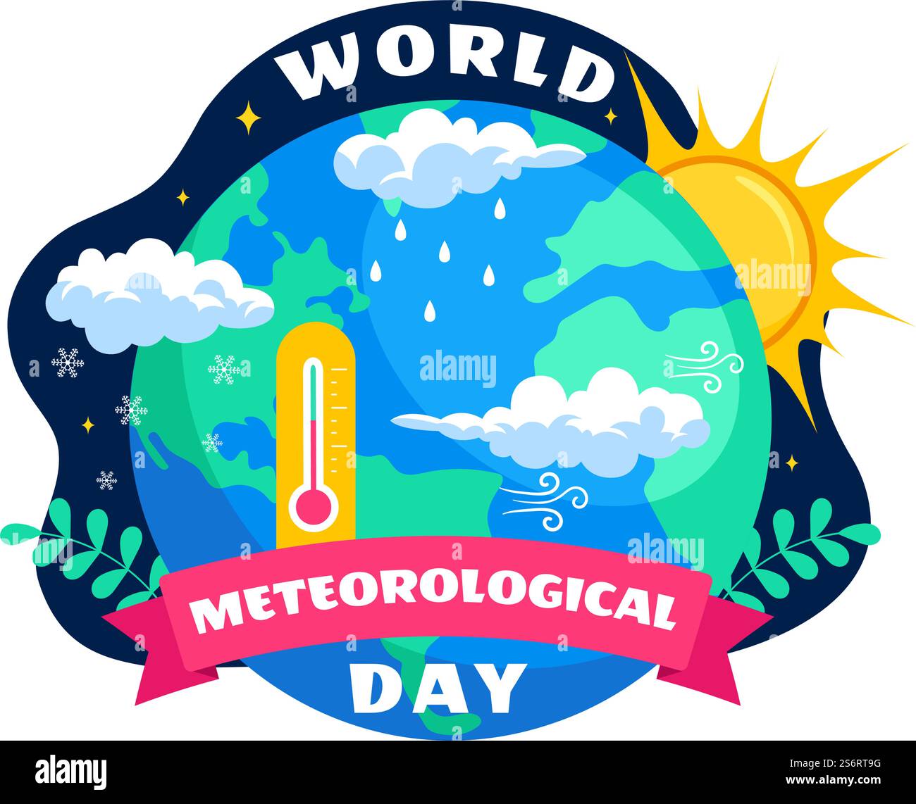 World Meteorological Day Vector Illustration on 23 March, Featuring ...
