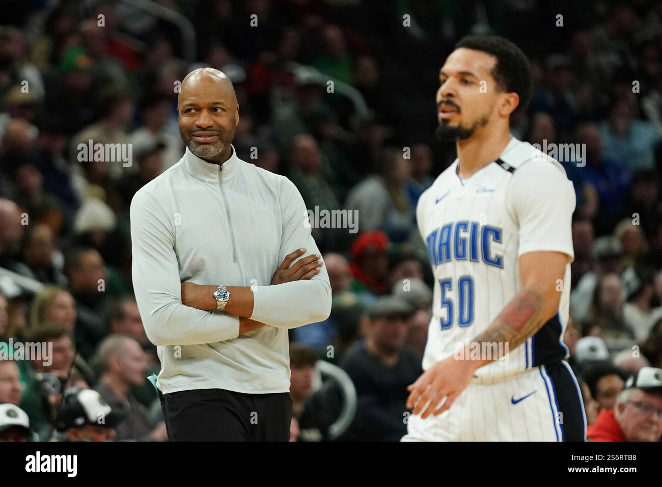 Orlando Magic head coach Jamahl Mosley during the first half of an NBA ...