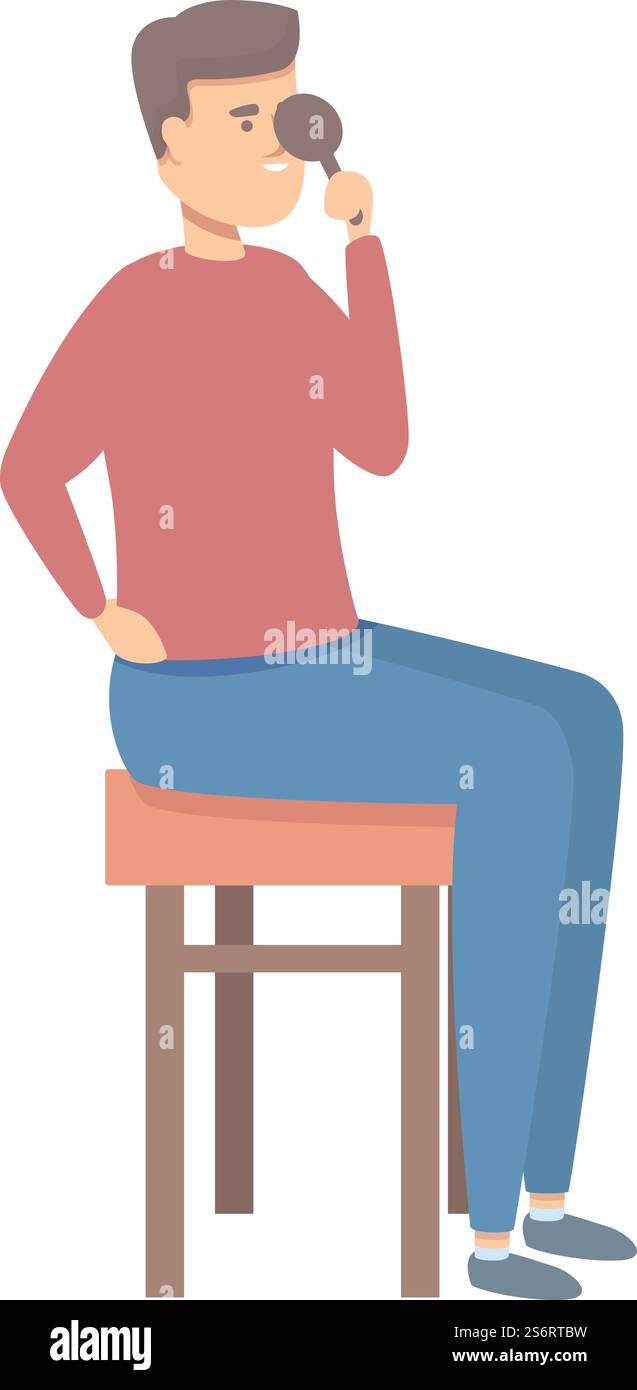 Eye examination icon cartoon vector. Doctor ophthalmology. Vision test ...