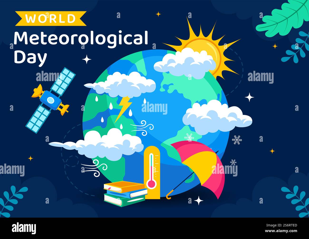 World Meteorological Day Vector Illustration on 23 March, Featuring ...