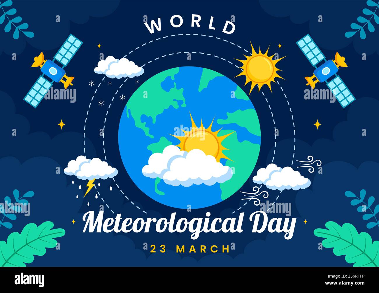 World Meteorological Day Vector Illustration on 23 March, Featuring ...